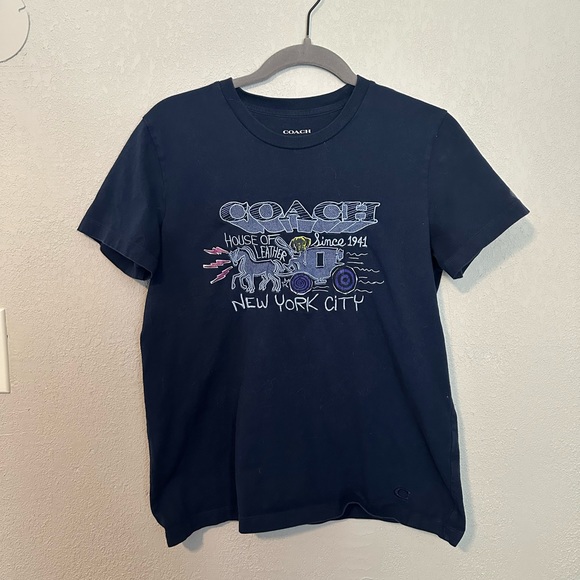 Coach | Tops | Coach Embroidered Graphic Tshirt | Poshmark